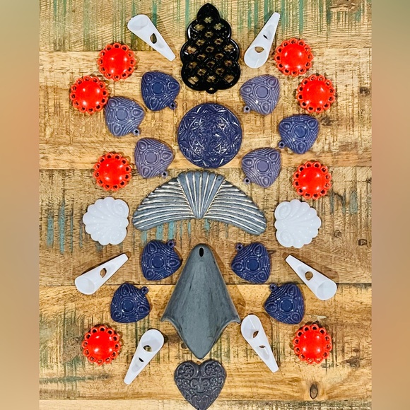 Vintage | Office | 32 German Acrylic Jewelry Making Components Lot Of ...